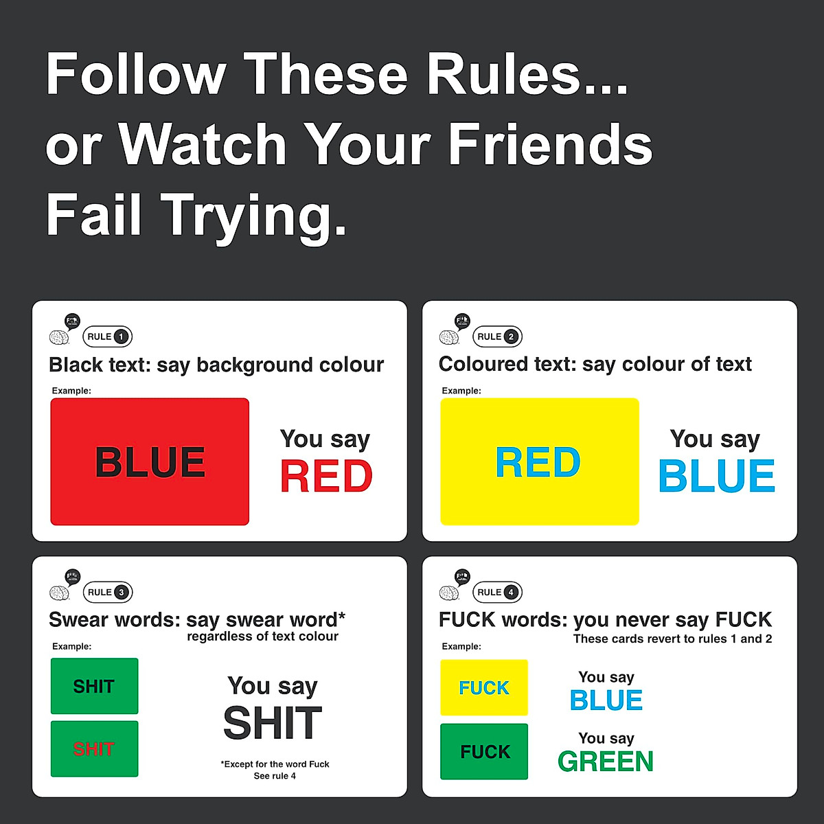 F**k. The Game - Fun Drinking Game for Adults, Perfect Party Game Night, Hilariously Social Card Game