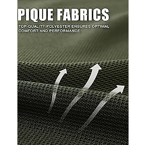 MAGCOMSEN Golf Polo Shirts for Men Short Sleeve 3 Buttons Pique Polo Shirt Tactical Polo Shirts for Men T Shirts Golf Shirts Fishing Shirts