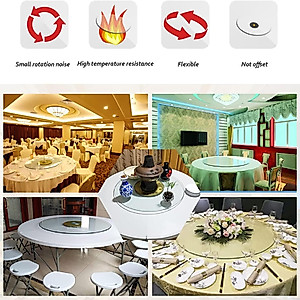 Round Dining Table Swivel Large Tabletop, Heavy Duty Lazy Susan Tempered Glass Serving Plate Transparent Rotating Tray, for Restaurant Hotel Table Top Turntable ( Color : Clear , Size : 90cm (35inch)