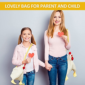 Saintrygo Chicken Bag Chicken Purse Fluffy Hen Shoulder Handbag Cute Animal Crossbody Bag for Women Girls