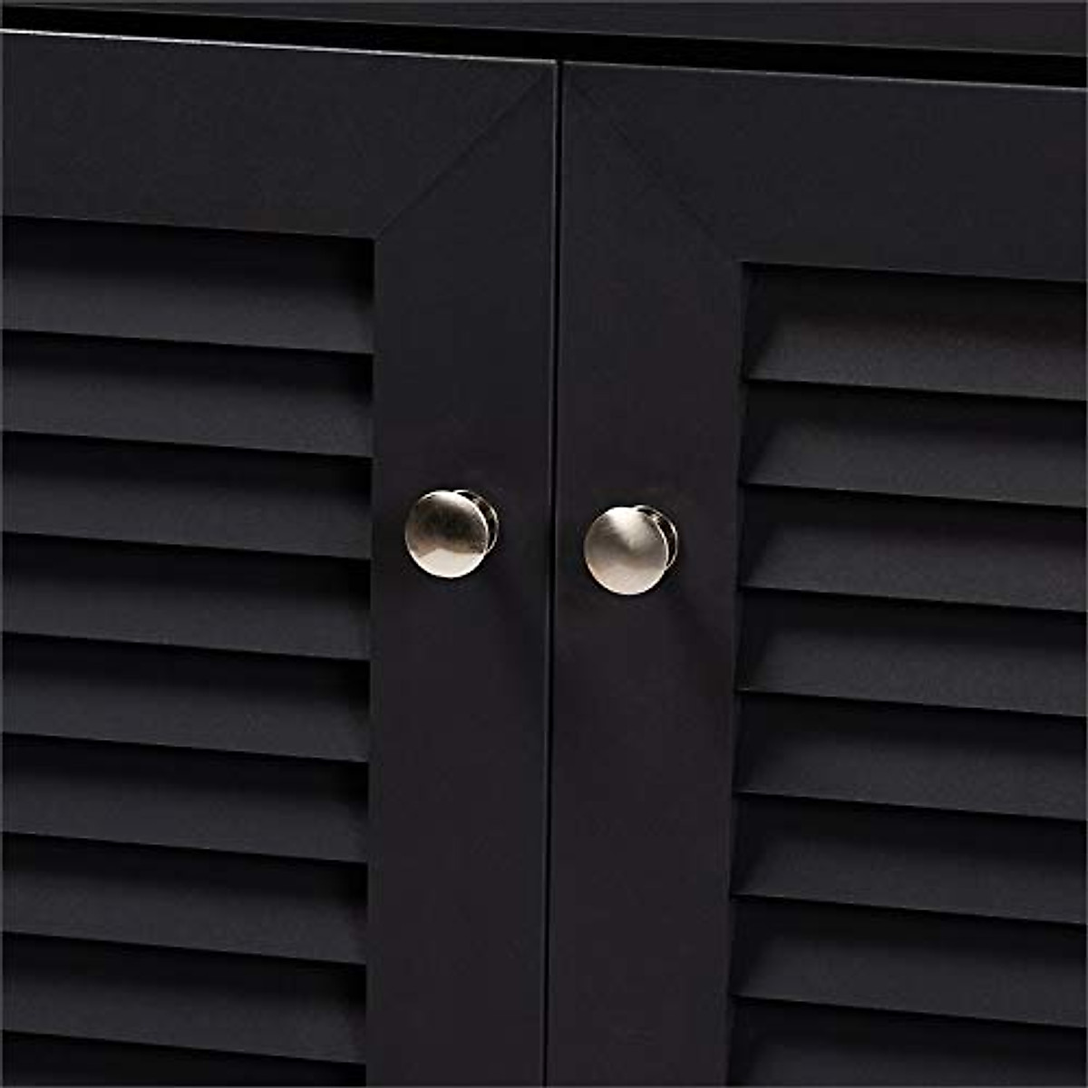 BOWERY HILL Wood 5-Shelf and Drawer Shoe Cabinet in Dark Gray