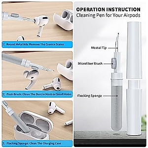 [4 in 1] Secure Lock Airpods Pro 2nd/1st Generation Case Clear, WOFRO Airpods Pro 2 Transparent TPU Silicone Protective Cover with Cleaner kit Lanyard and Keychain for Apple AirPods Pro 2nd/1st Gen