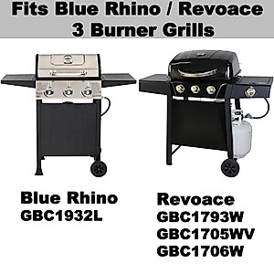 B0212-040 55-24-198 Heat Shield Plates Replacement Parts for Blue Rhino Parts GBC1932L Heat Tent RevoAce Grill Parts GBC1793W GBC1705WV GBC1706W Heat Plates Burner Cover Grill Accessories 3 pcs