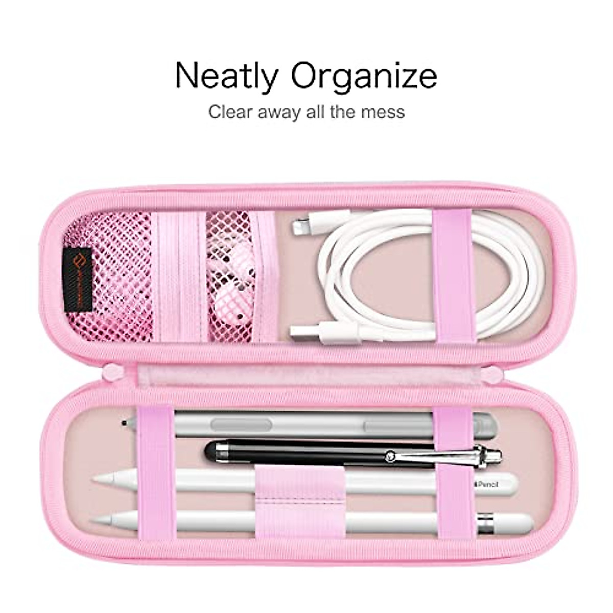 Fintie Holder Case for Apple Pencil (USB-C) & Apple Pencil (1st / 2nd Generation), PU Leather Protective Carrying Bag Sleeve Compatible with Apple Pen, USB Cable, Samsung Stylus, Dreamy Marble