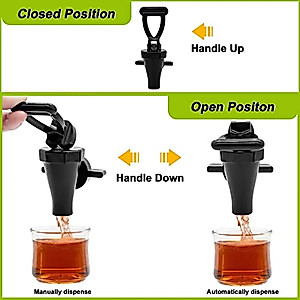 LERGNA 03260.0002 Replacement Faucet Kit for Tea Dispenser, Spigot Replacement for Tea Urn, Tea Spout/Nozzle with Wing Nut and C-Ring, 1 Pack, Black