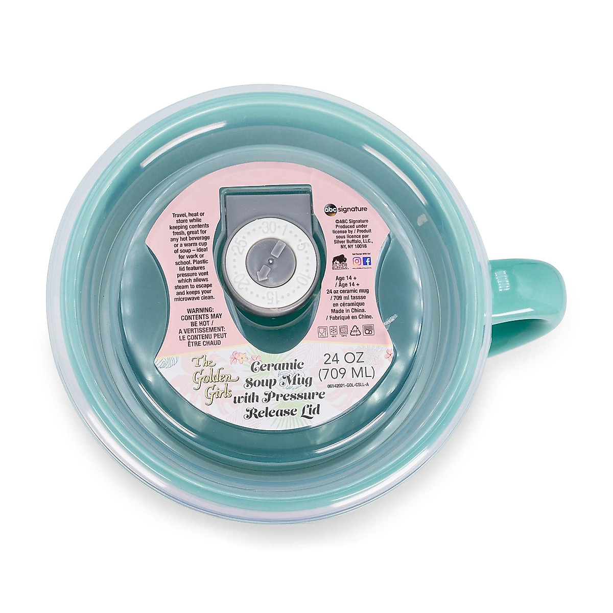 Silver Buffalo The Golden Girls Ceramic Soup Mug with Vented Lid | Holds 24 Ounces