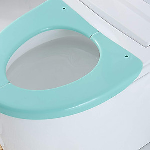 HEALLILY Folding Toilet Pad for Home Travel Potty Seat Washable Folding Safe Healthy Travel Pad Training Tool Toilet Seat Cover Seat Cushion for Adult and Kids (Green)