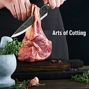 WLQiu Chef Knife, 8 Inch Professional Kitchen Knife,High Carbon Stainless Steel Ultra Sharp Knife, Chefs Knives with Ergonomic Handle