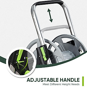 YESTAR Garden Hose Reel Cart Portable Hose Cart Hold 130 FT Hose Of 5/8 IN Heavy Duty Powder-coated Metal Water Hose Holder with Wheels For Outside Yard Lawn