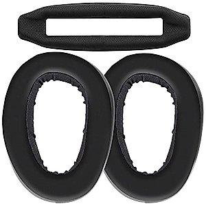 JULONGCR GSP 600 Replacement Ear Pads GSP 670 Earpads Ear Cups Cushions Muffs Headband Cover Parts Compatible with GSP 500/GSP 550/GSP 670/GSP 600 Gaming Headset. (Black)