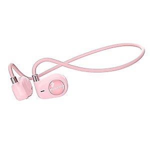 MeloAudio Kids Headphones, Open Ear Headphones, Kids Wireless Headphones with Microphone, Pink Headphones for Girls, Ultra-Light, Perfect for iPad, Tablet, Home, School, Travel, Sports