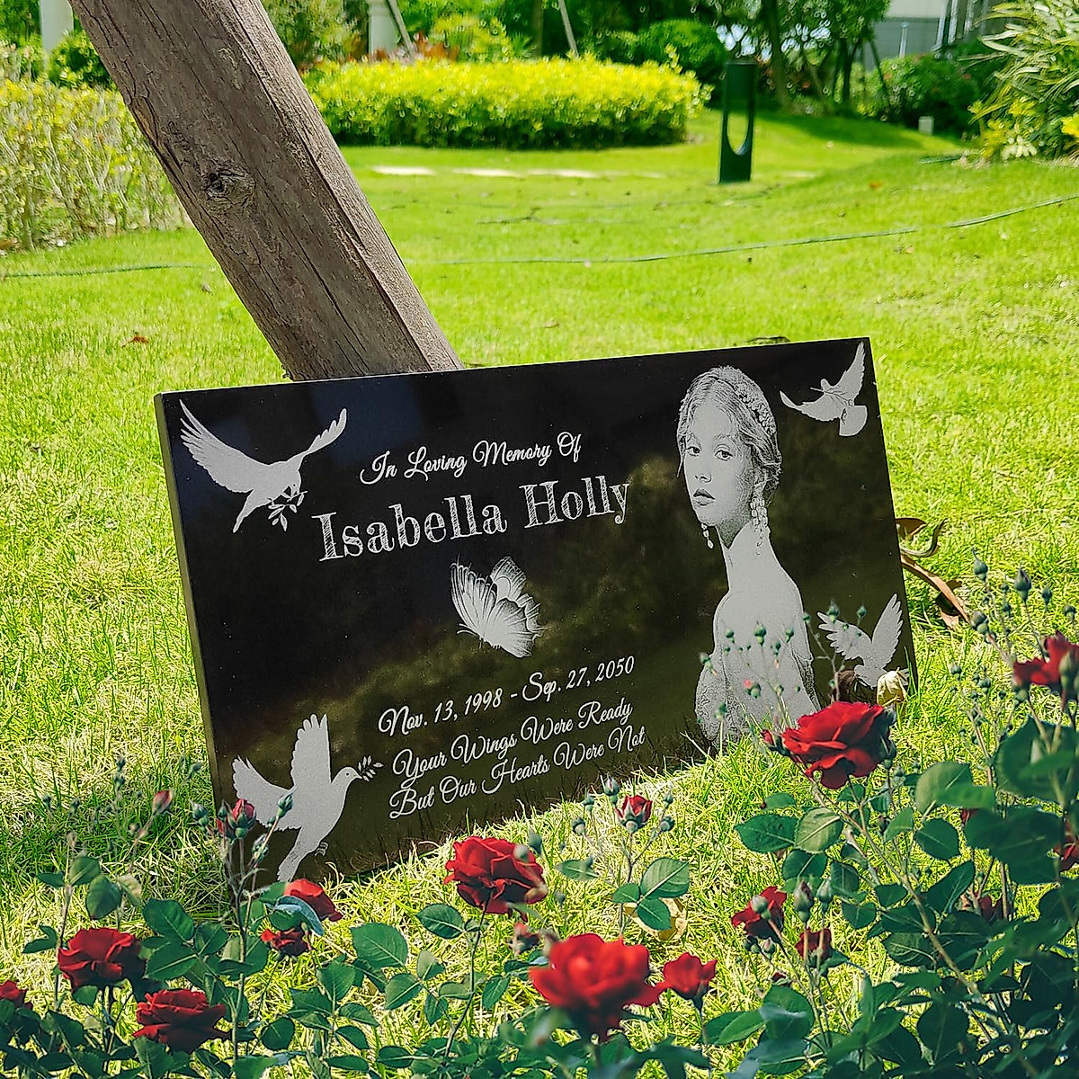 Human Memorial Stone Personalized,Grave Plaque,Graves Stones,Grave Marker,Memorial Grave,Grave Decorations,Headstones for Graves