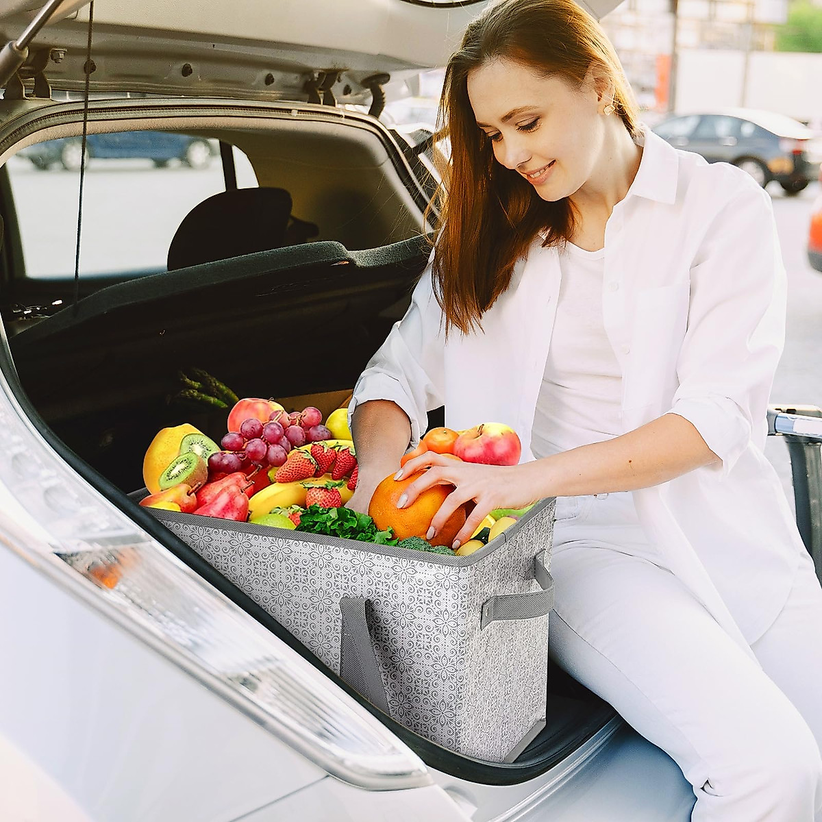 WISELIFE Reusable Grocery Bags [3 Pack],Large Grocery Tote Bag Water Resistant Shopping Bags Foldable Grocery Bag for Clothes,Toys,Shoes and Picnic