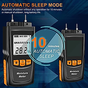 Wood Moisture Meter NICE-POWER Moisture Meter Firewood Pin-Type Humidity Meter Water Leak Mold Detector for Logs Lumber Drywall Building Materials Plaster（Large Screen 8 Modes）