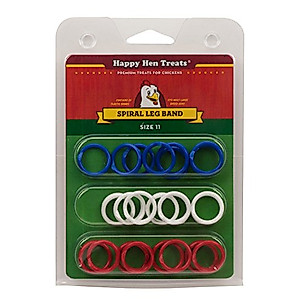 Happy Hen Treats Spiral Leg Bands for Pets, Size 11