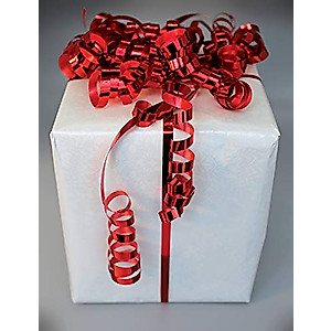 Silver Ribbon Curling Gift Wrapping Ribbons Red Valentine Holiday Clearance Metallic Silver & Red Set Shiny for Xmas, Birthday/New Year Party Decoration, Wedding Gift Wrap 500 Yards