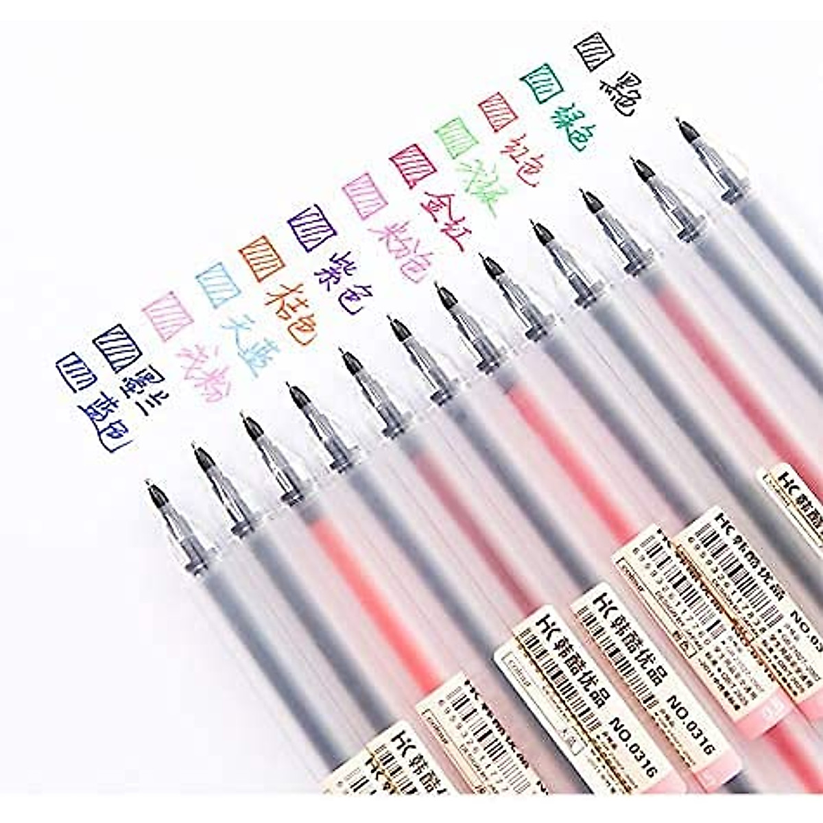 NYKKOLA Japanese Style Gel Ink Ball Point Pen [0.5mm] Fine Ballpoint Maker Pen for Office School Stationery Supply(12PCS Colorful)