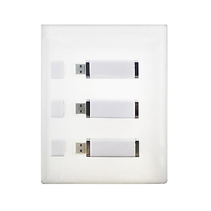 Flash Pac® 3-Up USB Flash Drive Case Super Clear - 25 Pack