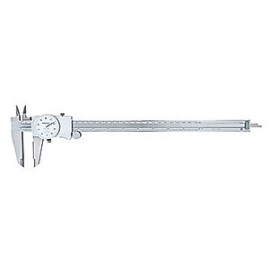 Mitutoyo 505-748 D12"TXWW Dial Caliper, ID, OD Carbide, 0.1"/Rev, 0"-12", 001"