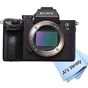 Sony Intl Sony a7 III Full-Frame Mirrorless Interchangeable-Lens Camera with 3-Inch LCD (Body Only), Tripod, Case, and More (11pc Bundle) (Renewed), Black
