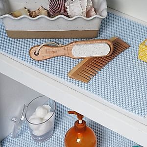 Con-Tact Brand Grip Premium Thick Non-Adhesive Shelf and Drawer Liner, 12 in. x 4 ft, Sky