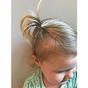 Kitsch Mini Spiral Hair ties, Coil Hair Ties, Phone Cord Hair Ties, Hair Coils - 8 Pcs, Transparent