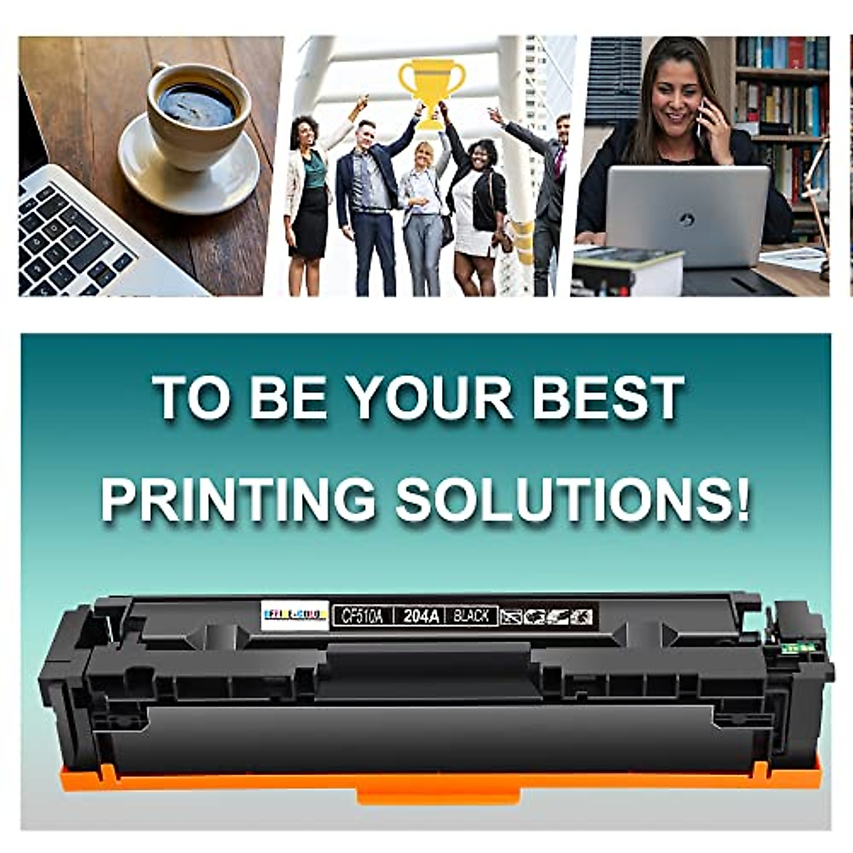 2 Pack 204A Black Toner Cartridge Replacement for HP 204A CF510A to use with Color Laserjet Pro MFP M180nw M180n M181fw M154a M154nw Printer