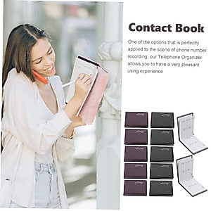 Ciieeo 10pcs Mini Phone Book Credit Card Wallet Mini Pocket Notebook Small Credit Card Wallet Password Book Password Keeper Organizer Pocket Address Book Paper Black Office Phone Book