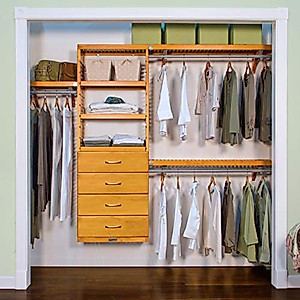 John Louis Home 12in. Deep Premier Organizer - 4 Drawers (8in. Deep) - Red Mahogany Finish