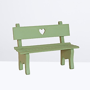 ifundom Miniature Wooden Bench Mini Wooden Bench Outdoor Wood Bench Miniature Furniture Couch Accessories Mini Bench Couch Sofa Wood Furniture Porch Chair Figurine Sofa Bench Miniature Chair