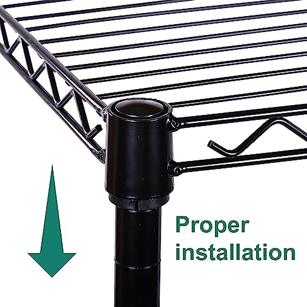 Elevon 3-Shelf Adjustable, Heavy Duty Storage Shelving Unit (350 lbs Loading Capacity per Shelf), Steel Organizer Wire Rack, Black (23.2" L x 13.4" W x 30.3" H)