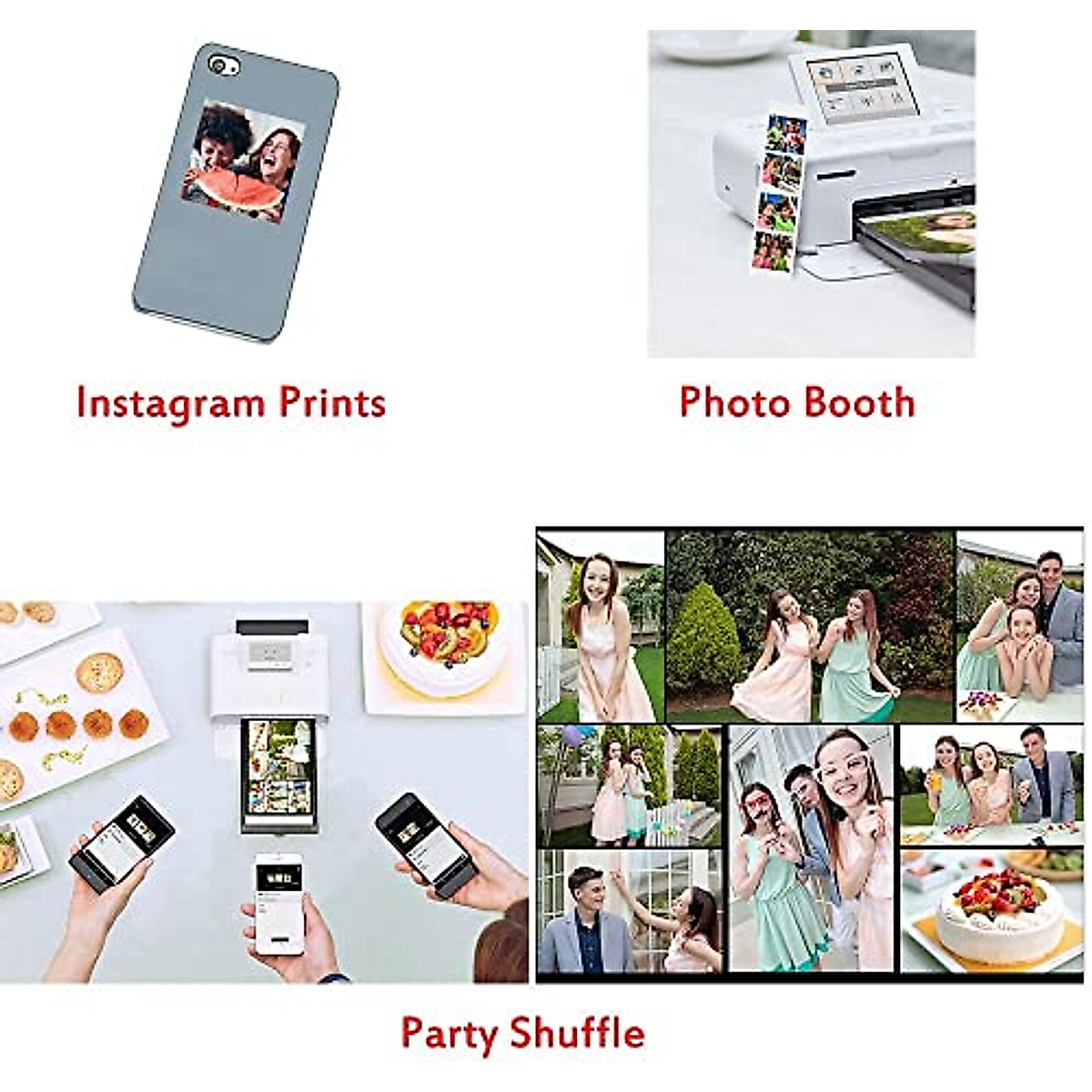 Canon SELPHY CP1300 Desktop or Portable Inkjet Laser Wireless Compact (4x6 Label) Photo Printer (Black) Canon KP-108IN Color Ink Paper Set | Includes USB Printer Cable Gentle Cleaning Cloth