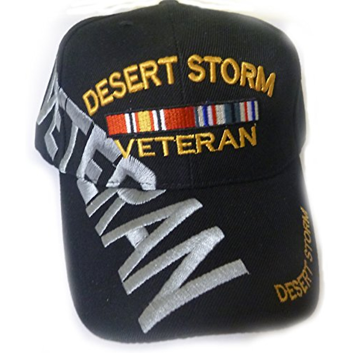 Desert Storm Veteran Baseball Cap Black Military Hat Army Air Force Marine for Vet Men Women