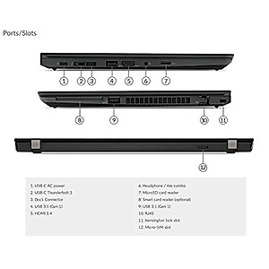 Lenovo ThinkPad T490 PC Laptop, 14.0" FHD IPS Anti-Glare Multi-touch Display, Intel Core i7-8665U Processor, 16GB DDR4 RAM, 512GB PCIe SSD, Fingerprint Reader, Backlit Keyboard, Windows 10 Pro 64 bits