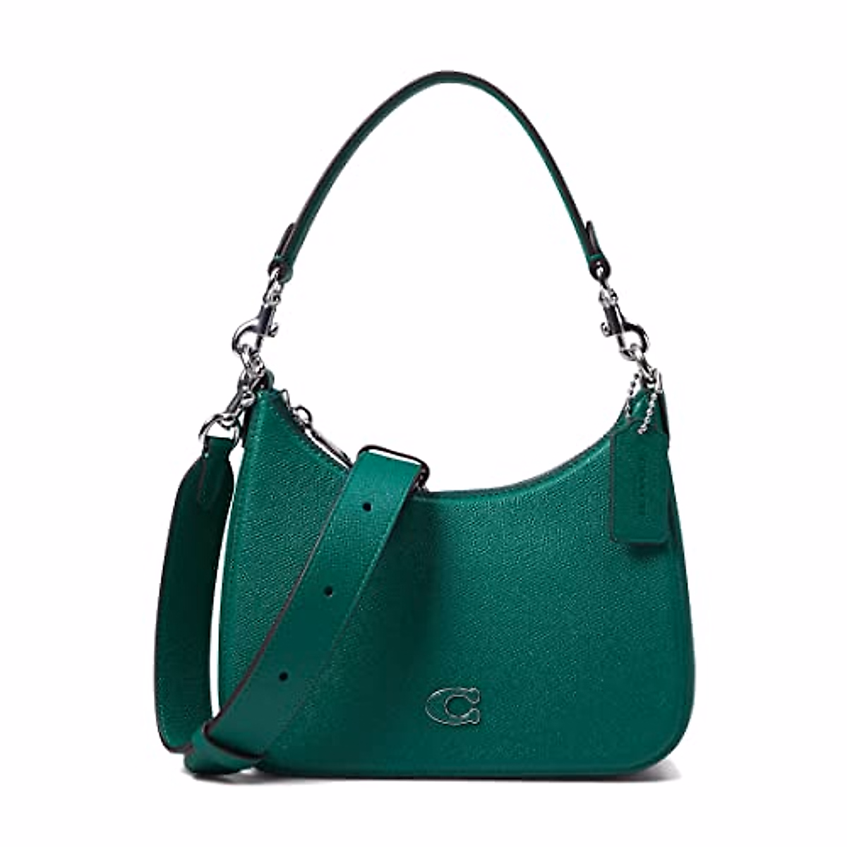 Coach Hobo Crossbody in Cross Grain Leather Green One Size