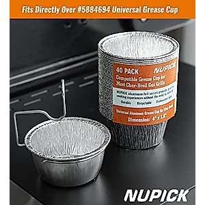 NUPICK 40 Pack Grease Cup Compatible with Char-Broil/Kenmore Outdoor Grills