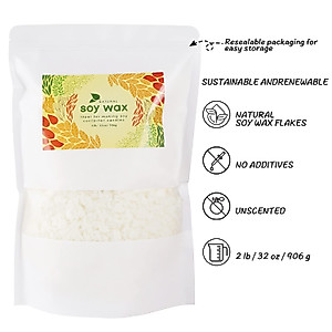 Grcdoyvl Pure Soy Wax Flakes,DIY Soft Candle,Natural Soy Wax for Candle Making 10 lb Bag