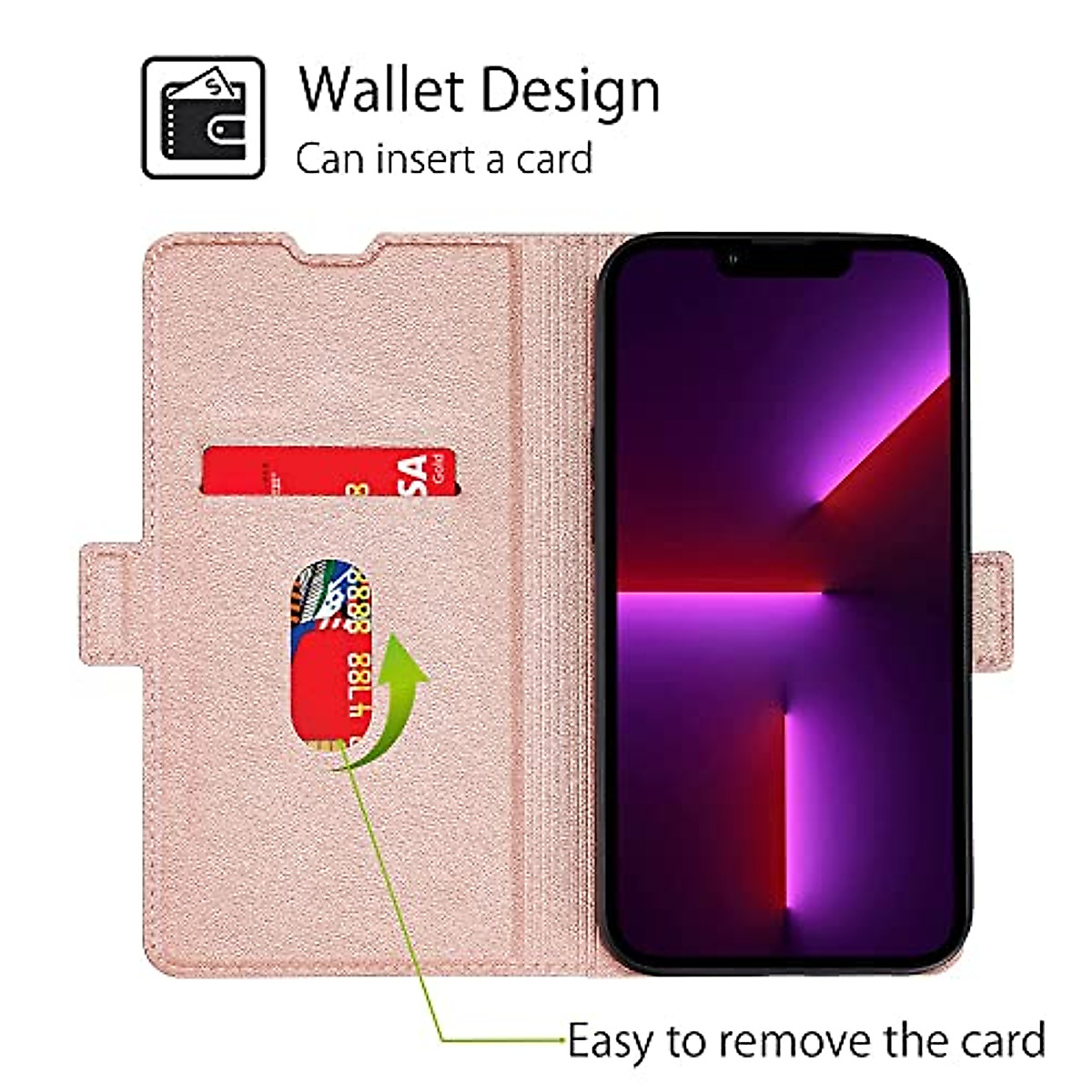 Fansipro Wallet Folio Case for Oppo Reno 2 Z, Premium PU Leather Slim Fit Cover for Reno 2 Z, 1 Card Slot, Handy, Golden