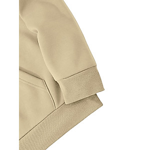 Floerns Men's Letter Graphic Print Long Sleeve Drawstring Hoodie Sweatshirt Tops A Khaki XL