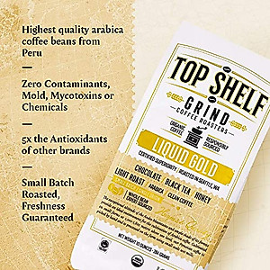 Organic Light Roast Whole Bean Coffee, The Best Espresso Beans from Peru - Fair Trade, Single Origin Mycotoxin & Mold Free Fresh Peruvian Purity | Super Healthy Arabica for Peak Performance - Low Acid