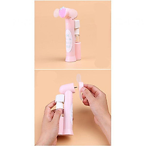 AMBAYZ Handheld Fan Portable Mini Fan Electric USB Fan with USB Rechargeable Foldable Compatible with Laptop Multi Port Socket for Travel and Home/C