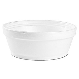 DART 8SJ32 Foam Container 8 oz White Squat 500/Carton