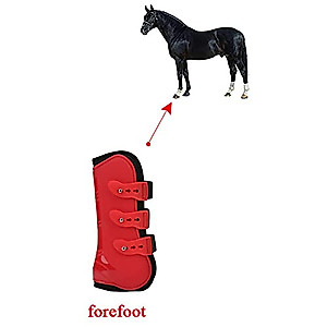 Tnfeeon 2pcs Horse Front Tendon Boots,Adjustable Horse Front Legs Support Boots Horse Leg Protective Wraps Lightweight Horse Riding Equestrian Equipment