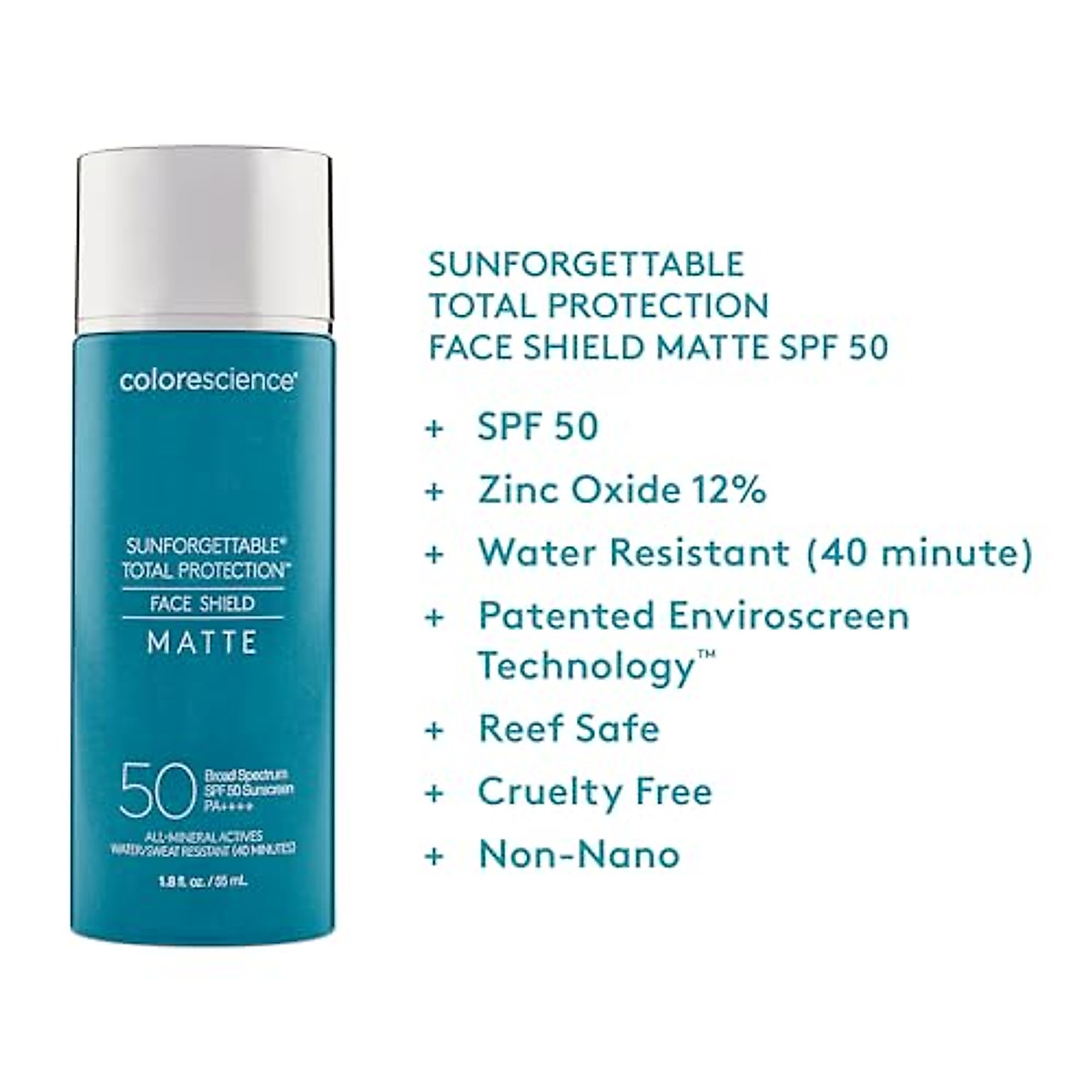 Colorescience Total Protection Face Shield Matte SPF 50, 1.8 fl. oz.
