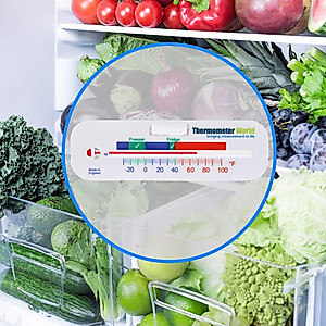Twin Pack Refrigerator Thermometer 2 Pack for Fridge Freezer Chiller Cooler Temperature Gauge