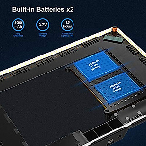 Neewer Ultra-Thin LED Soft Light Panel with LCD Display, Built-in Lithium Batteries, Dimmable Bi-Color 3200-5600K CRI95+ On Camera Video Light for Photography YouTube TikTok Live Stream Zoom Meeting