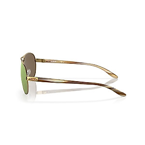 Oakley Women's OO4079 Feedback Aviator Sunglasses, Polished Gold/Prizm Rose Gold Polarized, 59 mm