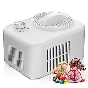 Antarctic Star Ice Cream Maker for Gelato, Freezen Yogurt, Ice Cream Sorbet, Compact Size, Knob-Operated Control, Upper Mixing, Good Choice for Kids
