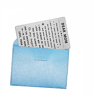 SOUSYOKYO Mom Christmas Card from Son, Thank You Mom Wallet Card from Son, Personalized Mom Wedding Birthday Gift from Son, Unique Mom Long Distance Present