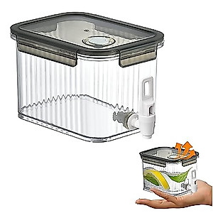 Small Drink Dispenser With Spigots, 84 Oz Plastic Fridge Beverage Dispensers Jug, 0.66 1/2 Gallon 2.5L Ice Tea Milk Lemonade Container, Half Gallon Water Pitcher for Refrigerator (black)